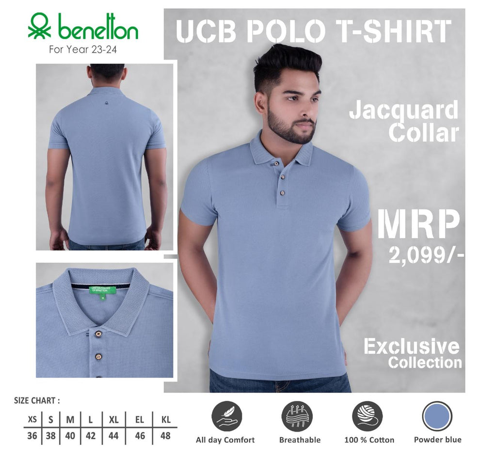 UCB Polo Jacquard Collar T-Shirt – Pine Labs